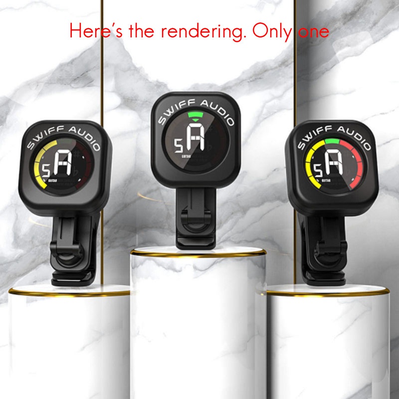 SWIFF AUDIO Guitar Tuner, Clip-on Tuner, 360 Degree Rotating ...
