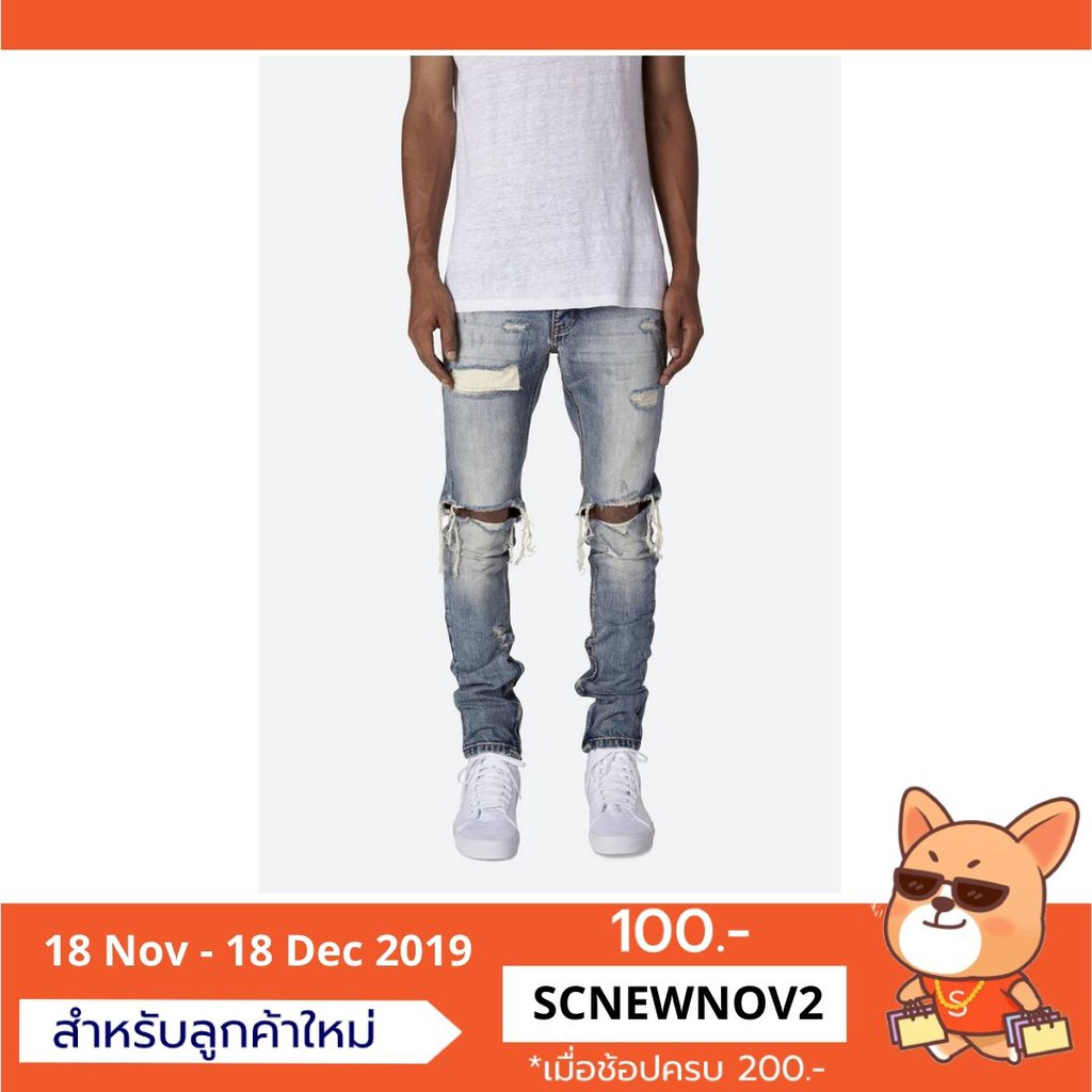 MNML กางเกงยีนส์ Classic รุ่น M1 Denim Blue | Shopee Thailand