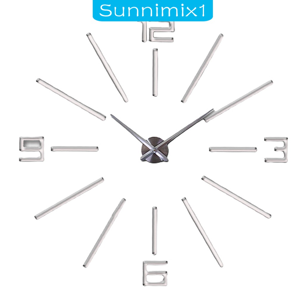 [SUNNIMIX1] Numbers Clock Wall Sticker with Mechanism Home Office ...