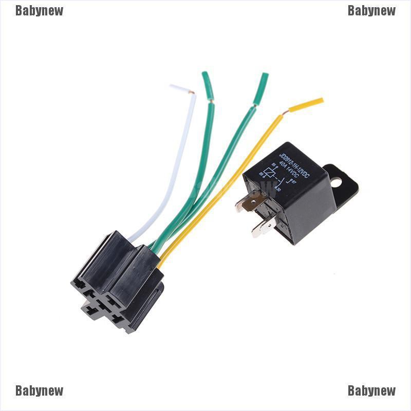 Babynew อุปกรณ์รถ Auto DC 12v Volt 40A 4 Pin 4 Wire Relay & Socket ...