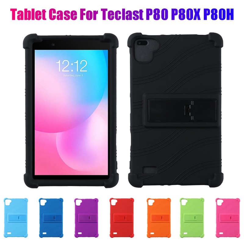 Tablet Case for Teclast P80 P80X P80H 8 Inch Tablet Anti-Drop Silicone Case Tablet Stand for ...