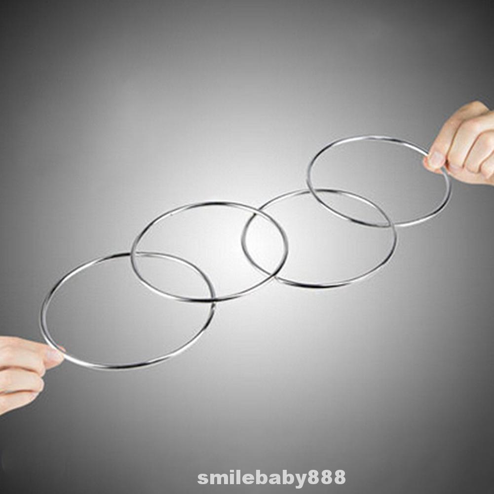 4pcsset Magic Prop Trick Linking Ring Magician Fun Show Performance ...