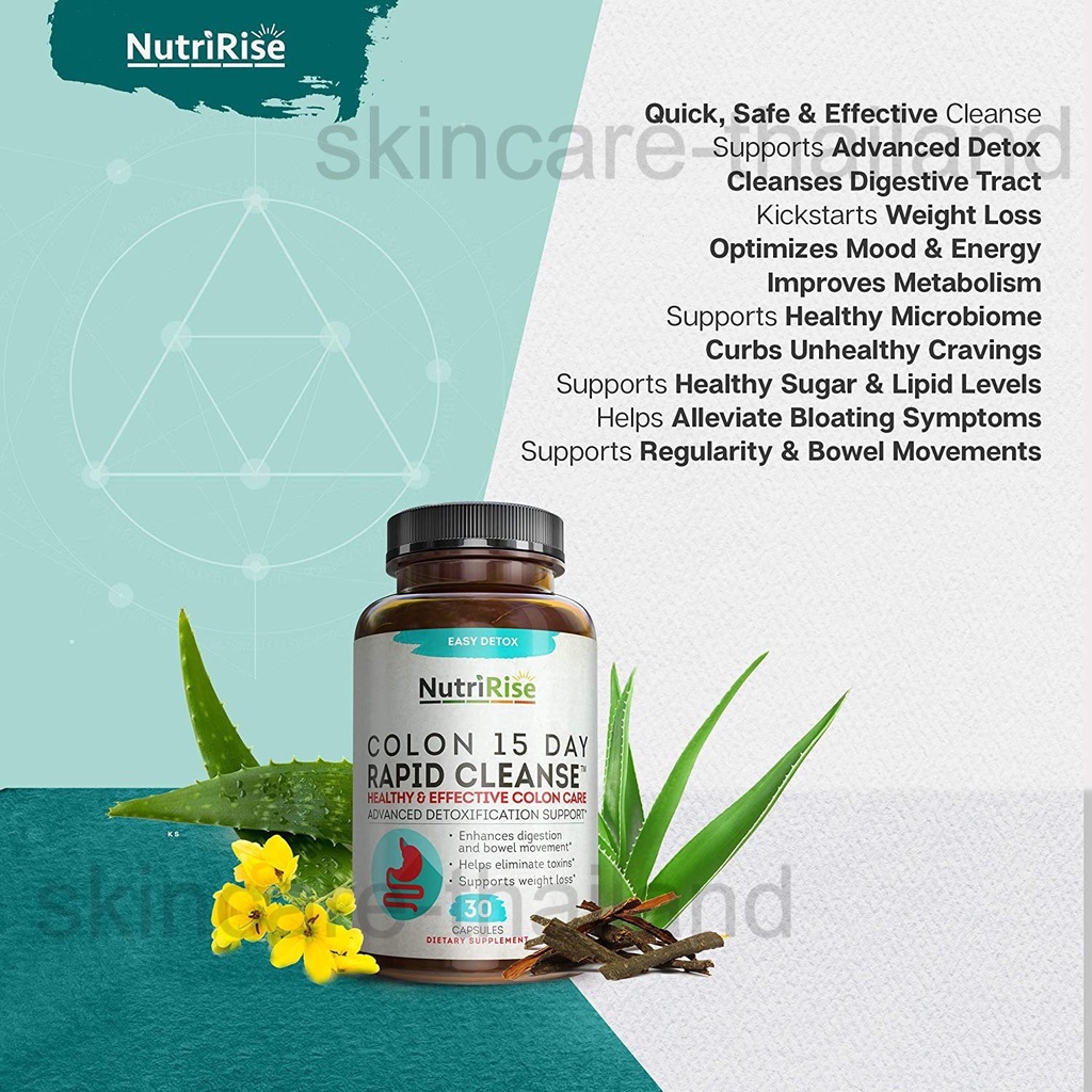 NutriRise Colon 15-day Rapid Cleanse วิตามินล้างลำไส้ เพิ่มการเผาผลาญ ...