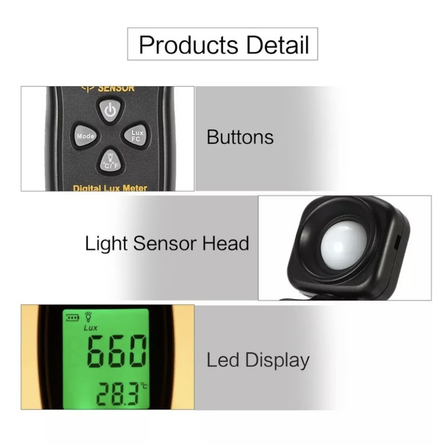 พร้อมส่ง SMART SENSOR AS803 เครื่องวัดแสง Digital Lux Meter ...