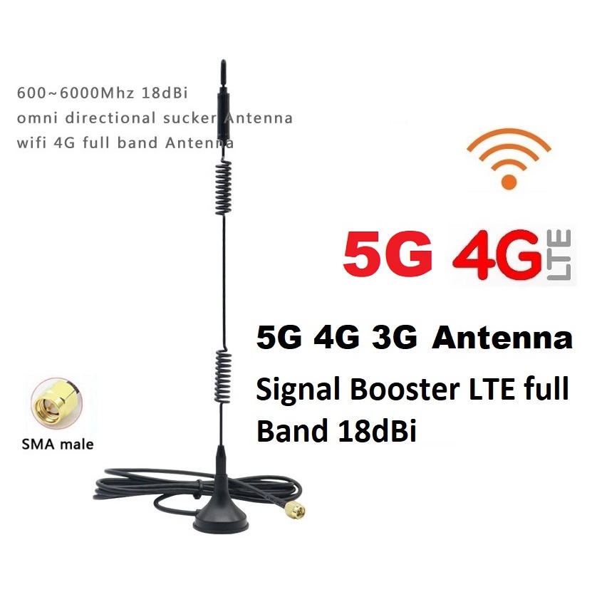 เสาอากาศ 5G 4G 18dBi Full band 600~6000Mhz High Gain Signal Booster ...