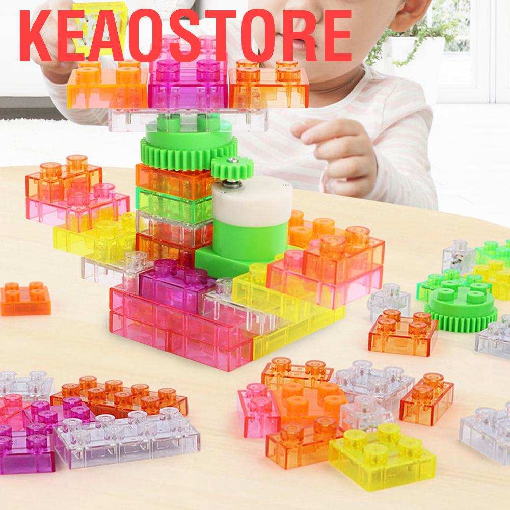 Keaostore 42x Electronic Building Blocks Rotation Light Up DIY Stacking ...