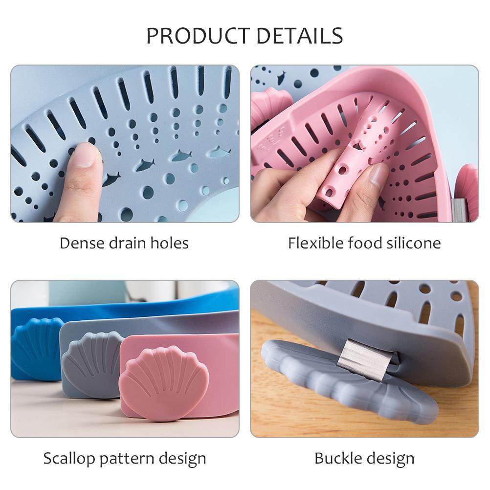 1pcs Silicone Food Strainers Heat Resistant Clip On Strain Strainer ...