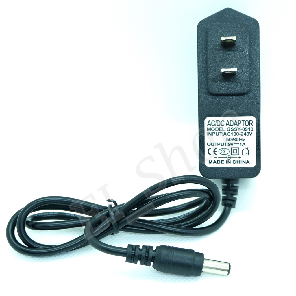 AC to DC อะแดปเตอร์ Adapter 9V 1A 1000mA ( 5.5 x 2.5 มม.) (ขนาดหัว 2.5 ...