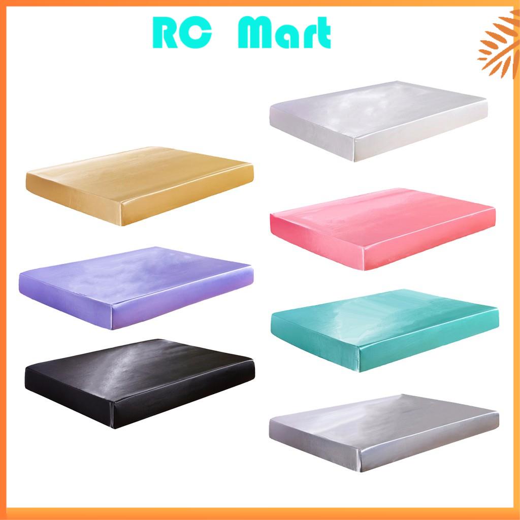News Premium Quality Thick Satin Silk Fitted Sheets Covers ,Single ...