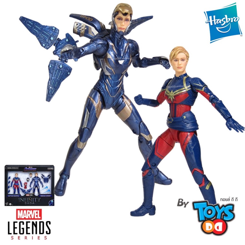 Hasbro Marvel Legends Series Captain Marvel and Rescue Armor Avengers ...