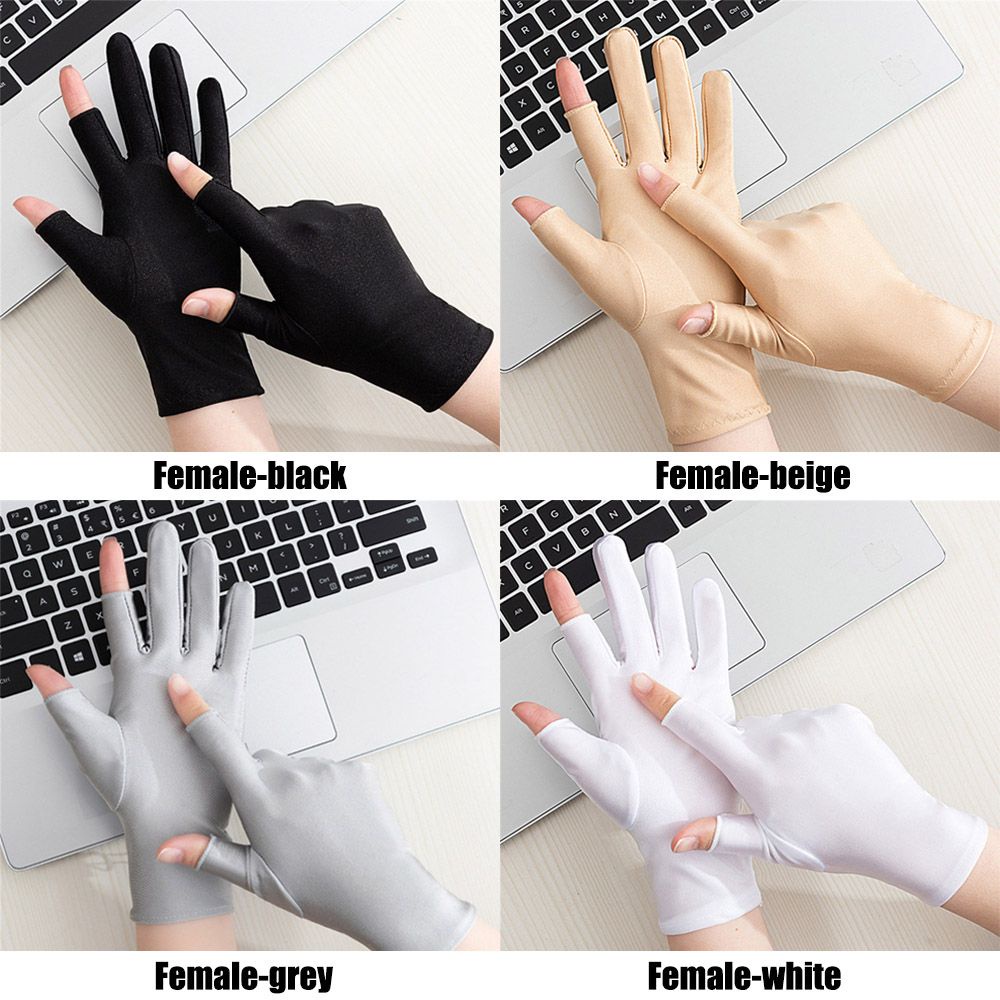 Upstop ถุงมือกันแดด แบบครึ่งนิ้ว ป้องกันรังสียูวี ระบายอากาศ หลากสี ...