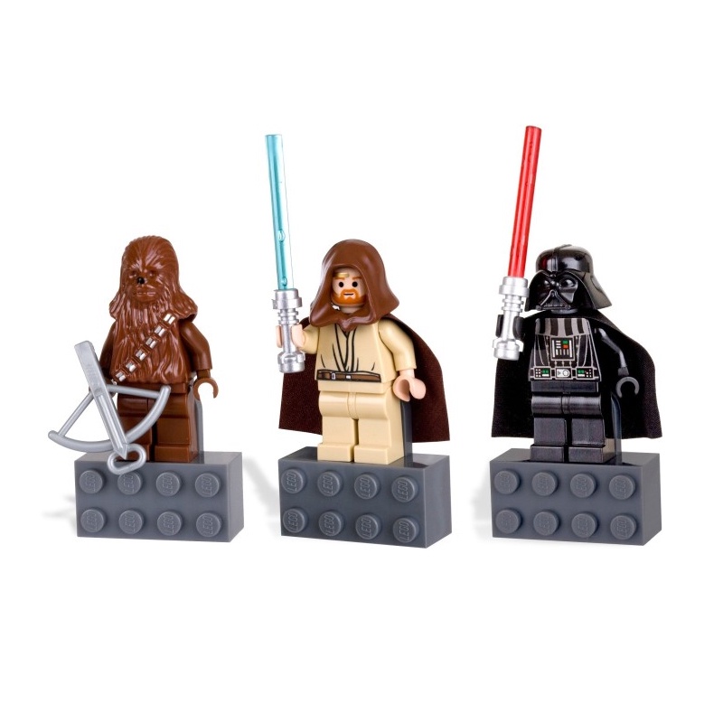 852554 LEGO Star Wars Minifigure Magnet Set Chewbacca Darth Vader and Obi-Wan Kenob - brickpoly ...