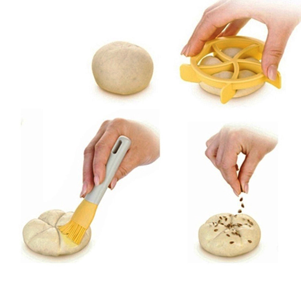 COD/In stock Fan Shaped Dough Cookie Press Bread Rolls Mold Plastic ...