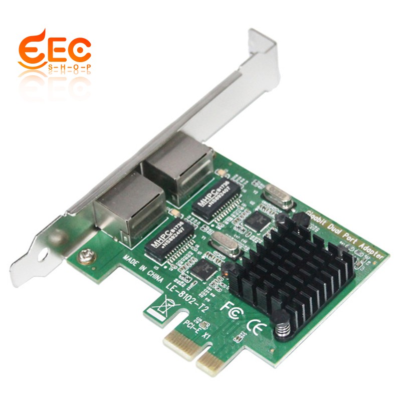 การ์ดเครือข่ายแบบDual - Port Slot Pci - E Interface Ethernet การ์ด ...