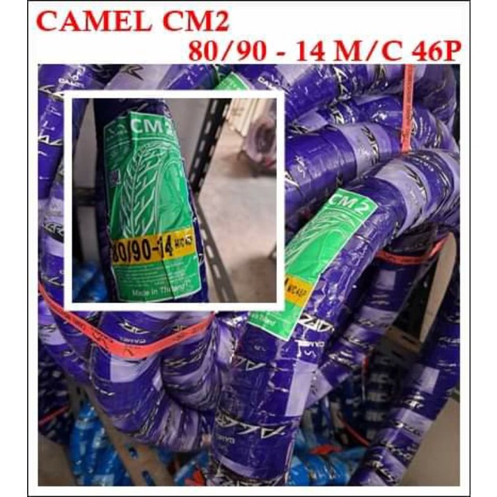 ยางนอกรถมอเตอร์ไซค์CAMEL CM2 80/90-14M/C46P | Shopee Thailand