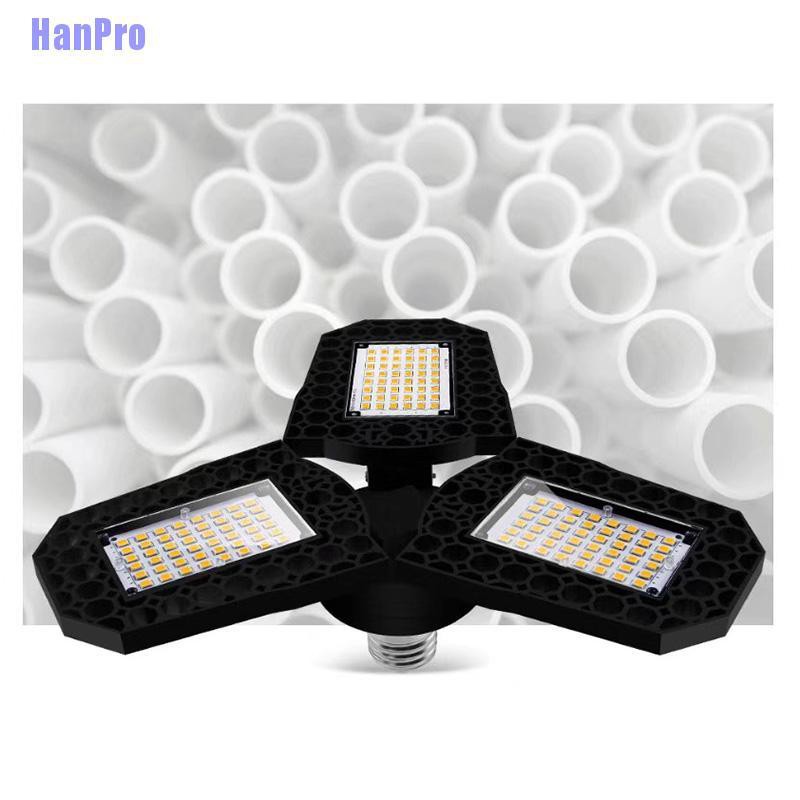 HanPro E27 80W Deformable Tri Fold Lamp Led High Bay Light Garage ...
