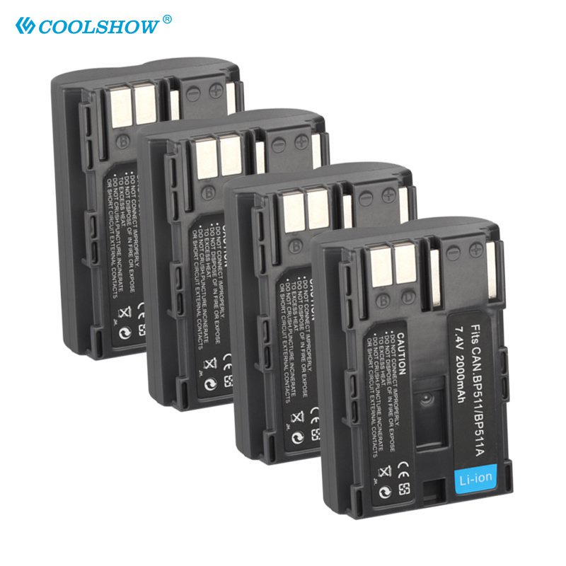 Camera Battery BP-511 BP-511A BP511A BP 511A For Canon EOS 40D 300D 5D ...