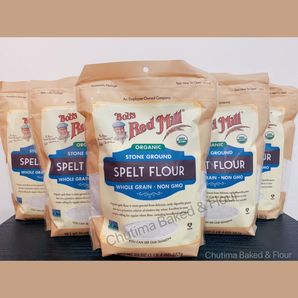 ((Exp.122022)) Bobs Red Mill Organic Spelt Flour Whole Grain 567.บ๊อบส ...