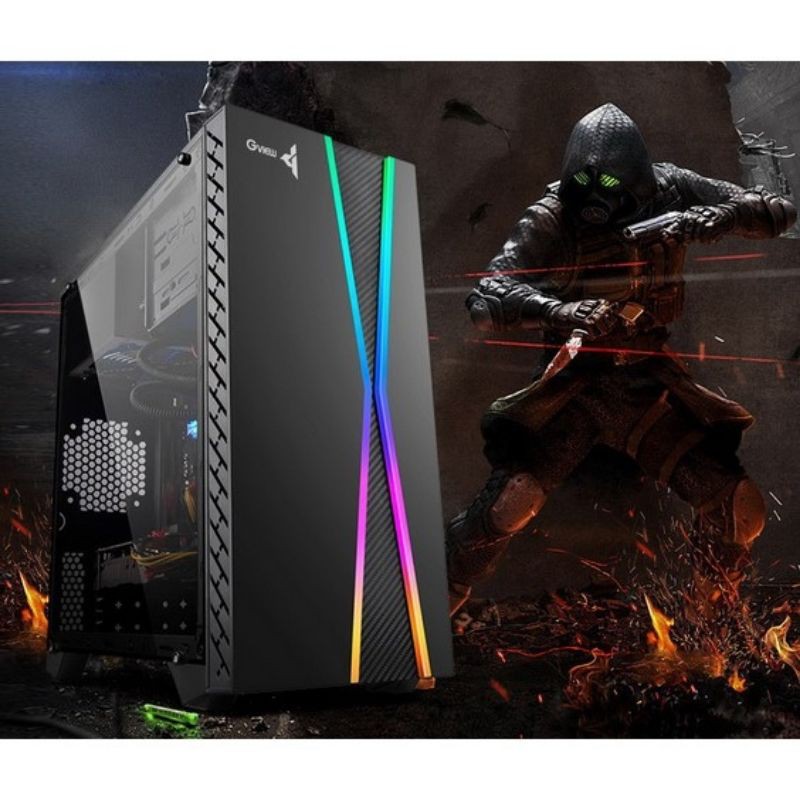 CASE (เคสเกมมิ่ง) GVIEW i2-30, i2-31 Micro-ATX ไฟ RGB )ประกัน 1ปีพัดลม ...