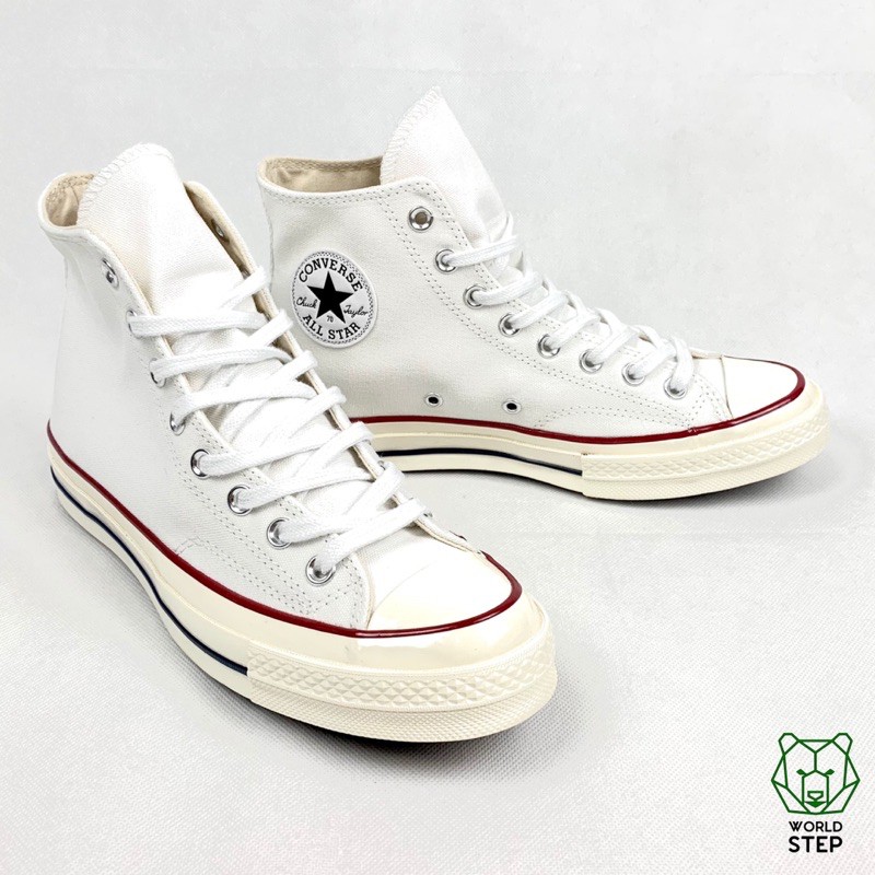 Converse Chuck70 Hi White คอนเวิร์ส ป้ายหลังดำ คอนเวิร์สขาว - worldstep - ThaiPick