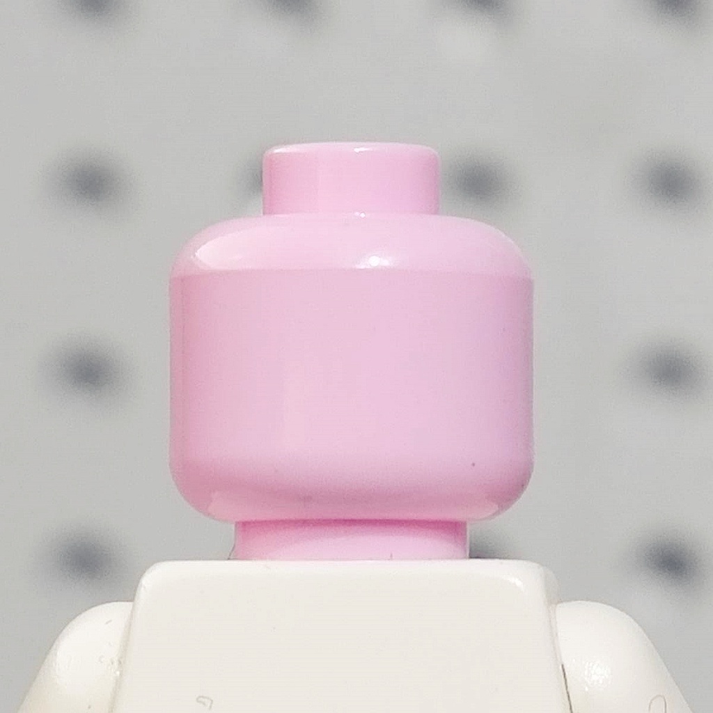 LEGO 3626 Lego Minifigure Head Light Pink ธรรมดา Minifigure หัวไม่มี ...