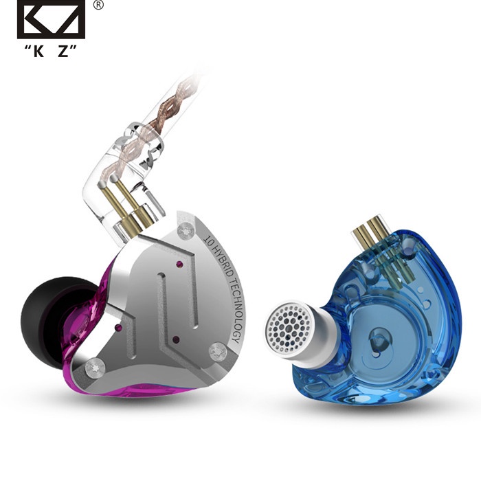 KZ ZS10 Pro Metal Headset 4BA1DD Hybrid 10 drivers HIFI Bass Earbuds In ...