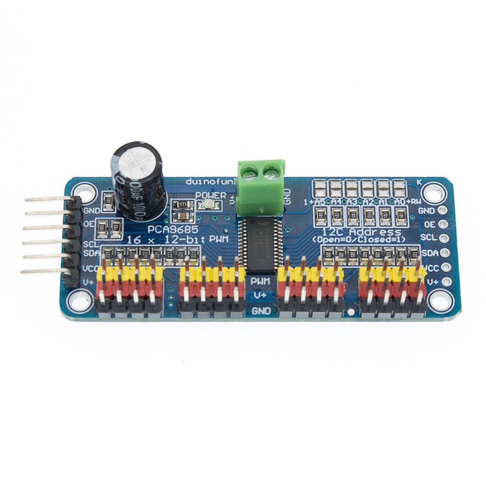 PCA9685 16 Channel 12-bit PWM Servo motor Driver I2C Module Robot ...