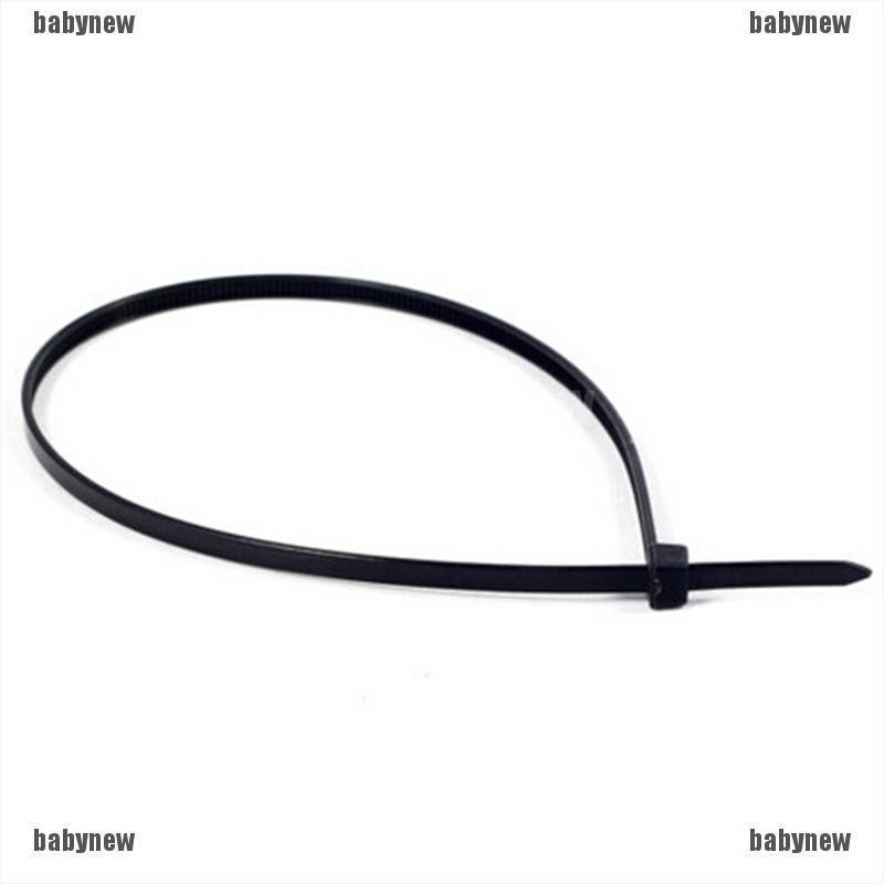 Babynew 100pcs 10cm Nylon Plastic Zip Trim Wrap Cable Loop Ties Wire ...