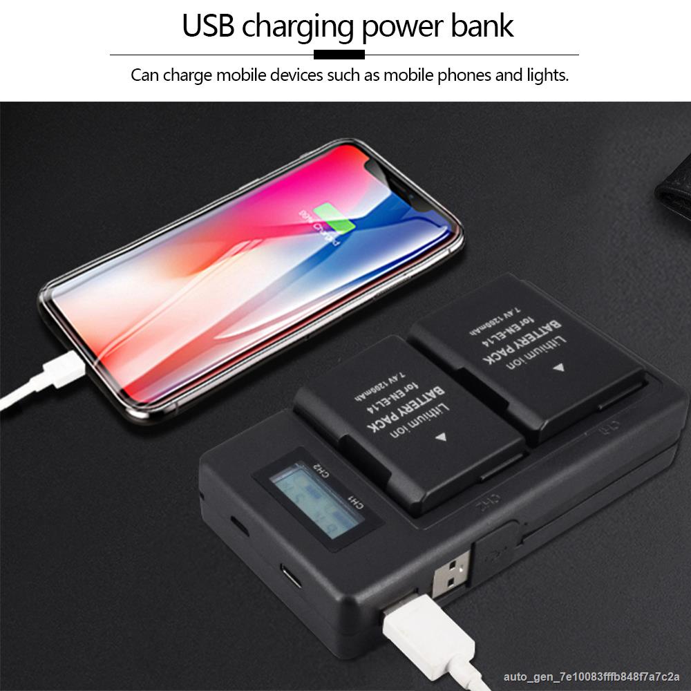 Palo 7.4v 1200mah En-el14 Batteries Enel14 En El14 Camera Battery Pack ...