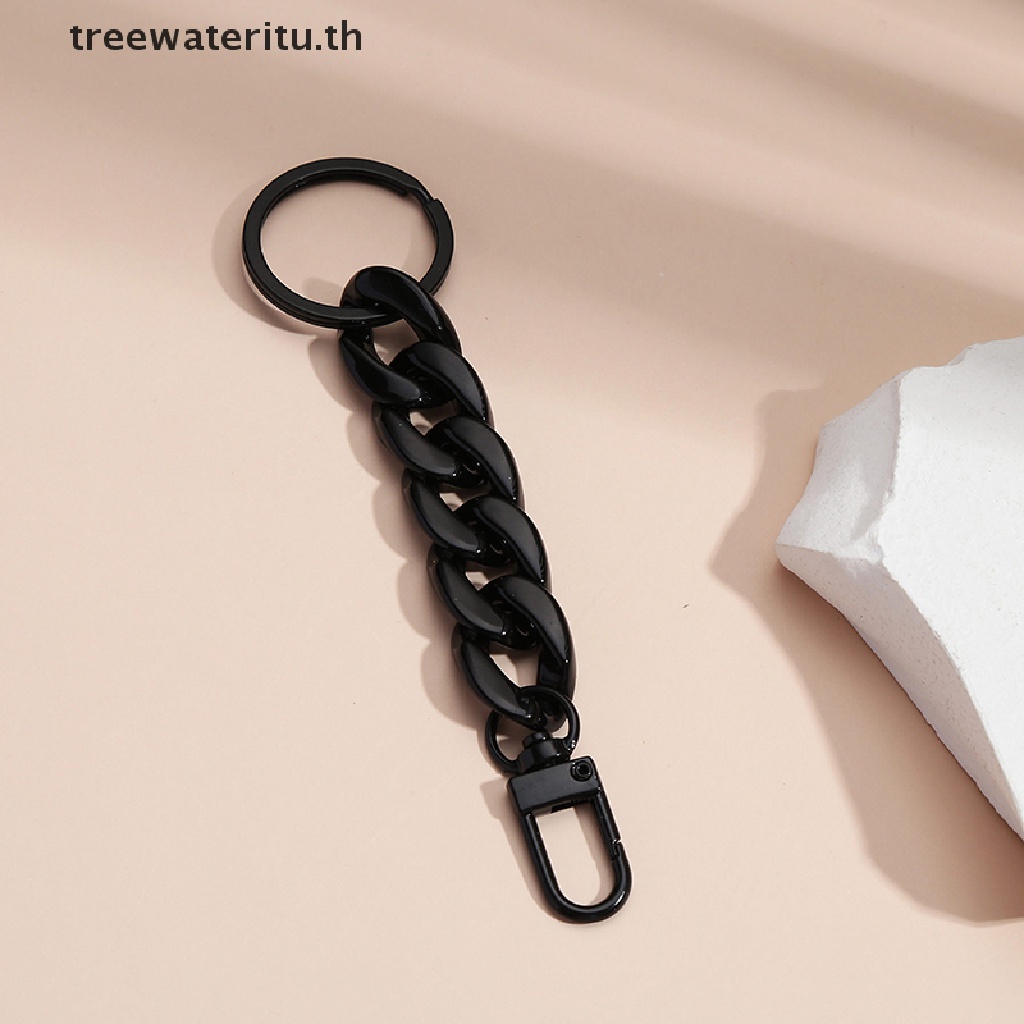 treewateritu Acrylic Plastic Link Chain Keychain Macaron Color Handmade ...