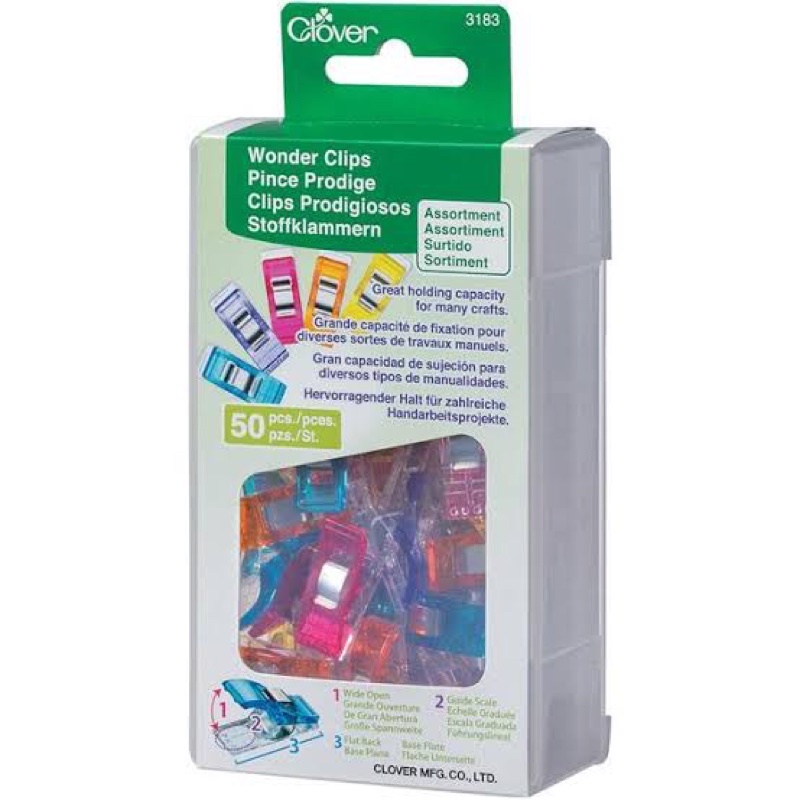 Clover Wonder clips คลิปหนีบผ้างานฝีมือ 50 ตัว พร้อมกล่อง ญี่ปุ่นแท้ ...