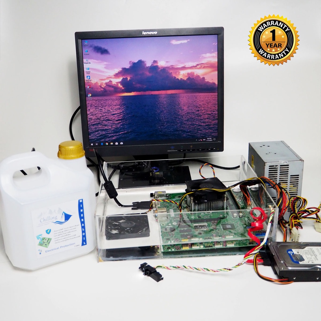 Mineral Oil PC คอมพิวเตอร์แช่น้ำ คอมแช่น้ำ Oil submersion cooling เกรด ...