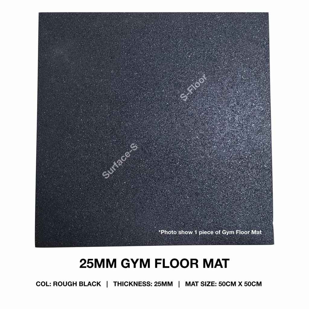 LIMITED TIME PROMOTION!!! 25MM RUBBER GYM FLOOR MAT - GYMFIT SQ-ROUGH ...