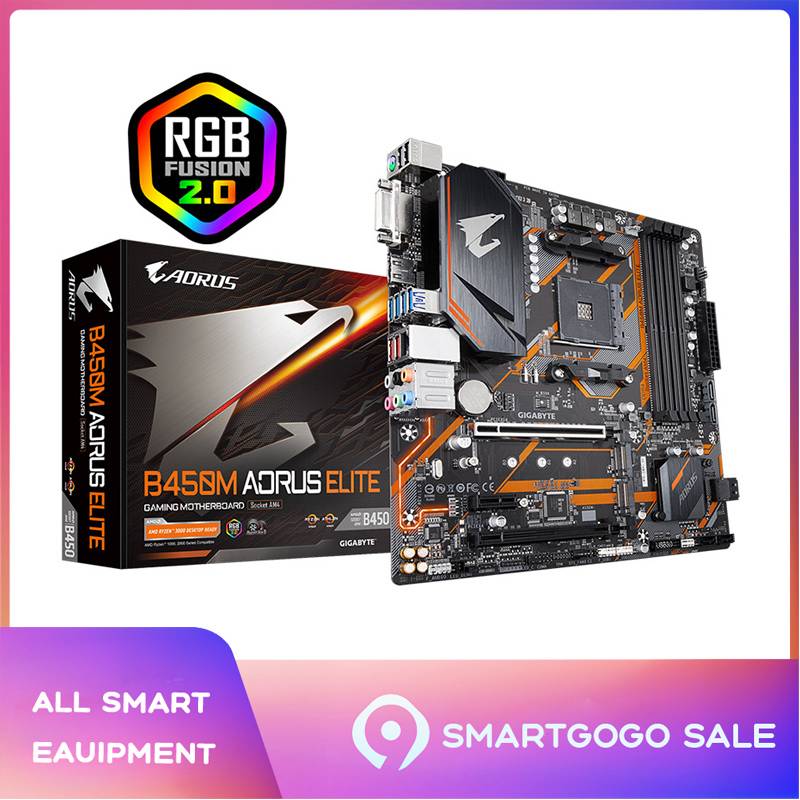 Gigabyte B450M Aorus Elite New Small Sculpture Main Board Amd Am4 Computer Matx Game OJ1B ...