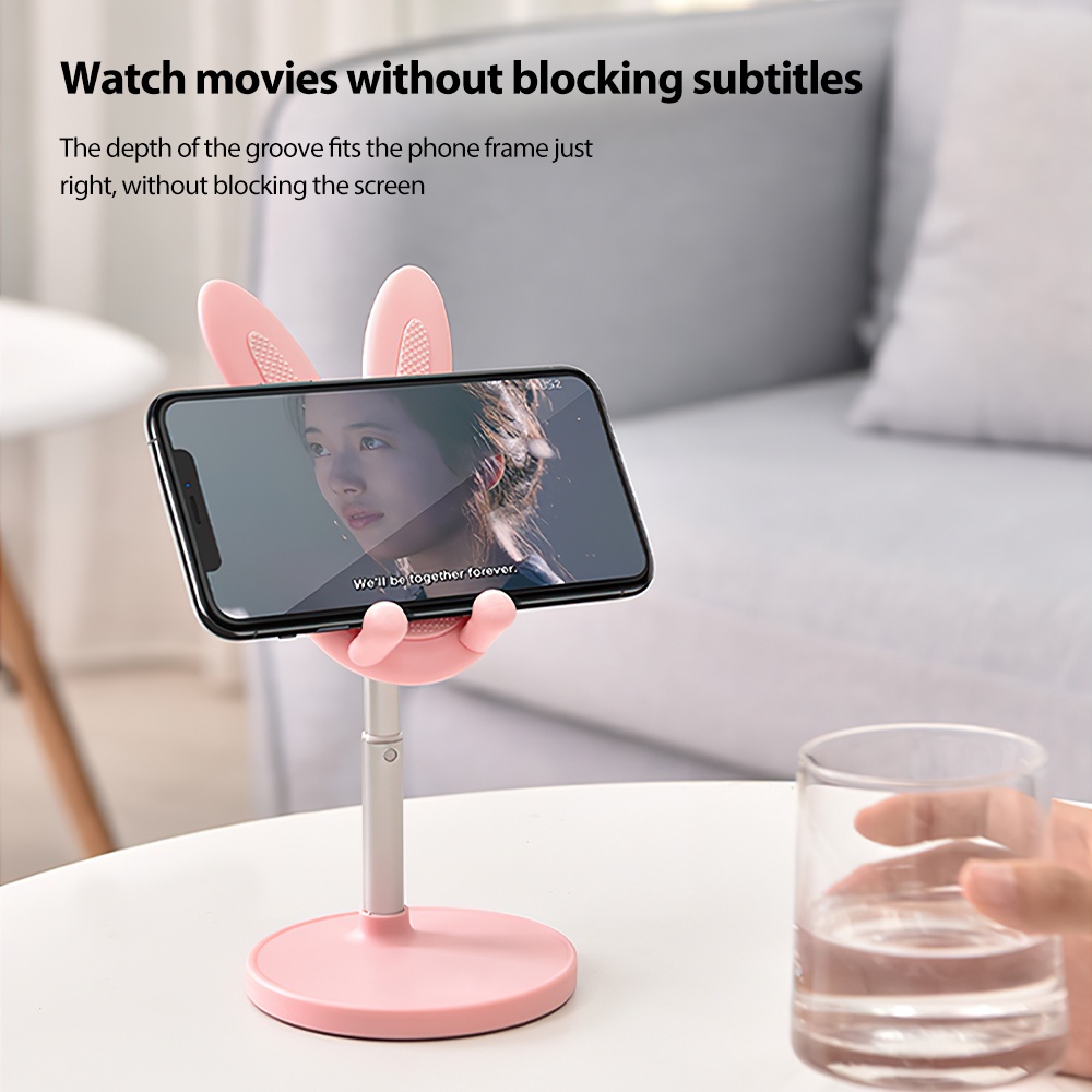 Local StockTelescopic Cartoon Rabbit Ears Mobile Phone Holder ...