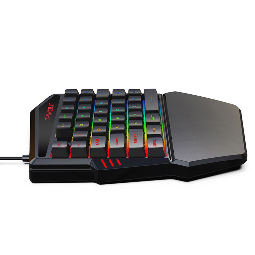 VQM8 T-WOLF T19 WIRED ONE HANDED GAMING KEYBOARD / PUBG PUBG Mobile ...