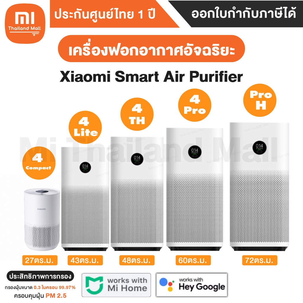 [พร้อมส่ง] เครื่องฟอกอากาศ Xiaomi Smart Air Purifier รุ่น 4 Lite 4 TH 4 ...