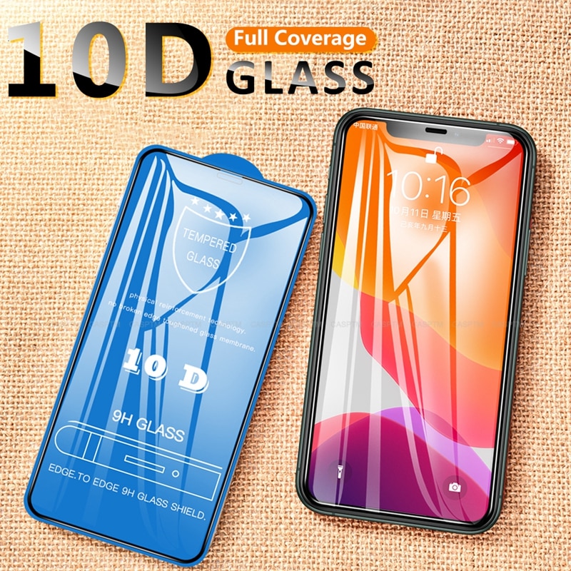 10D Tempered Glass On The For iPhone 12 11 Pro 7 8 Plus XR X XS Max ...