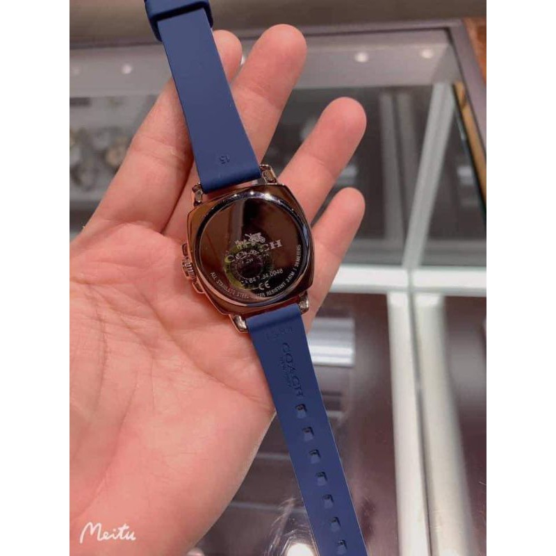 นาฬิกา Coach สายซิลิโคนสีน้ำเงิน หน้าปัดโรส - coachbyfonfon - ThaiPick