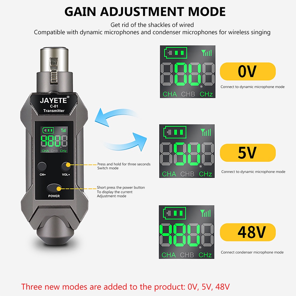 BMicrophone Wireless Receiver Transmitter System Rechargeable Wireless ...