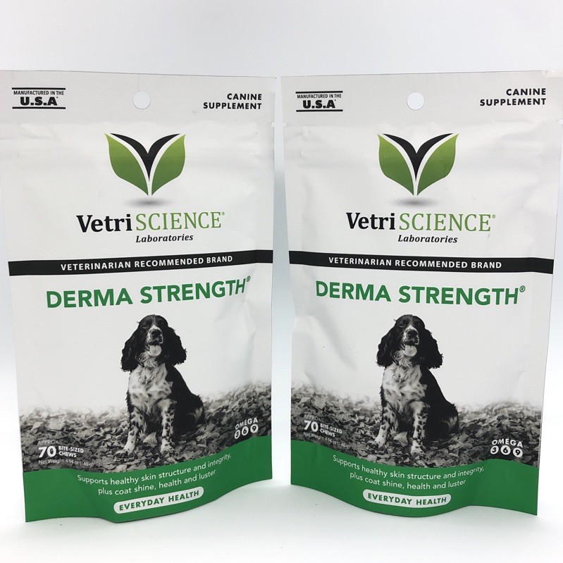 Derma Strength วิตามินบำรุงขนและผิวหนัง สำหรับสุนัข แบบชิ้นนิ่ม นำเข้า ...