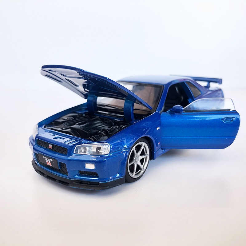1/32 Alloy R34 SKYLINE GTR Toy Car Model Metal Diecast Model Vehicle ...