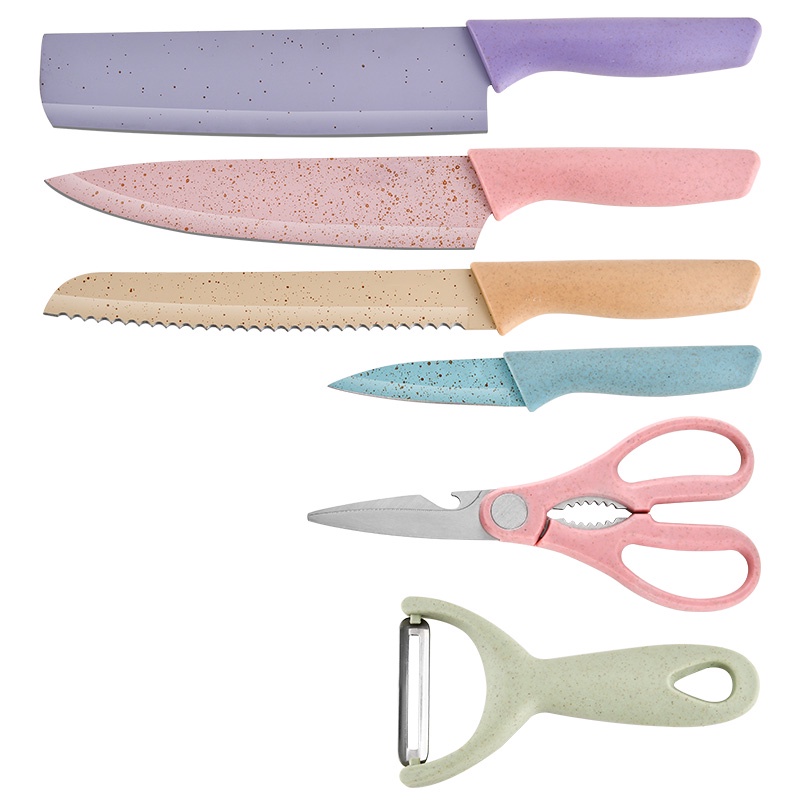 เซ็ตมีดกรรไกร พร้อมที่ปลอก ( 6 ชิ้น ) 8859216731398สินค้าพร้อมส่ง - hachijapanshop - ThaiPick