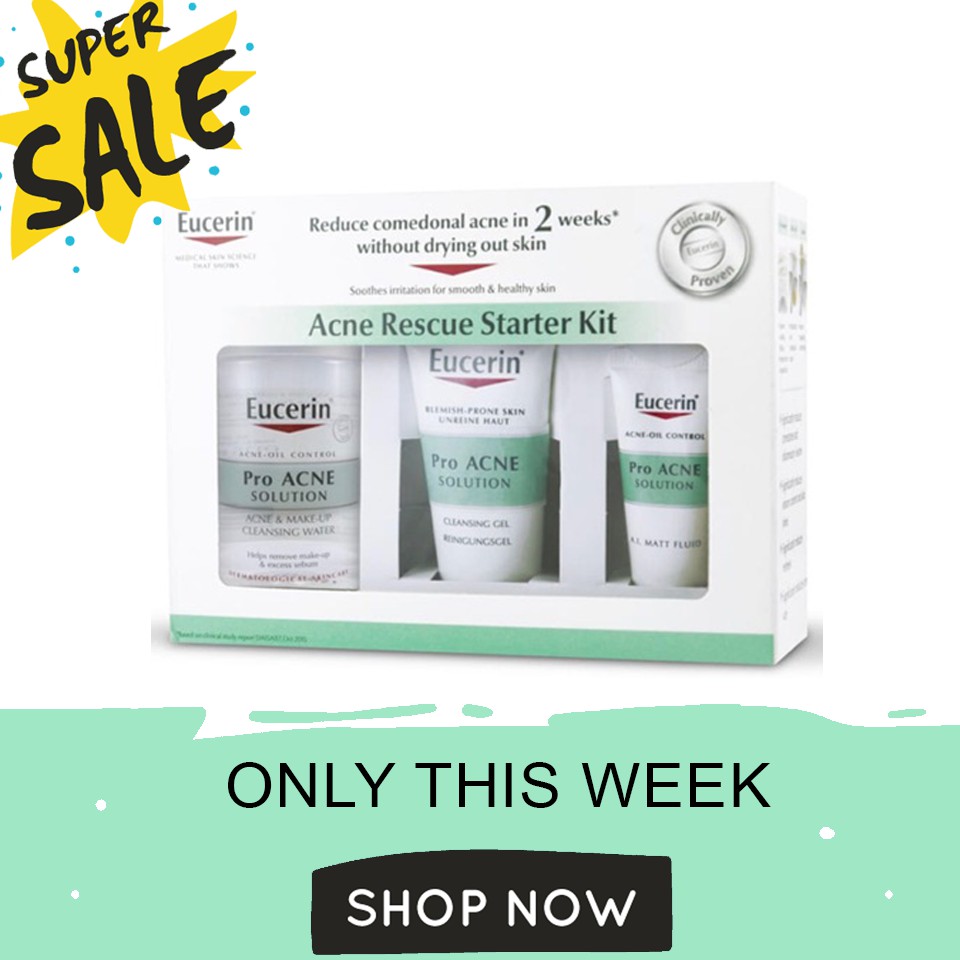 Eucerin Pro Acne Starter Kit จัดการหัวสิว สิวอุดตันถึงต้นตอใน 7 วัน ...