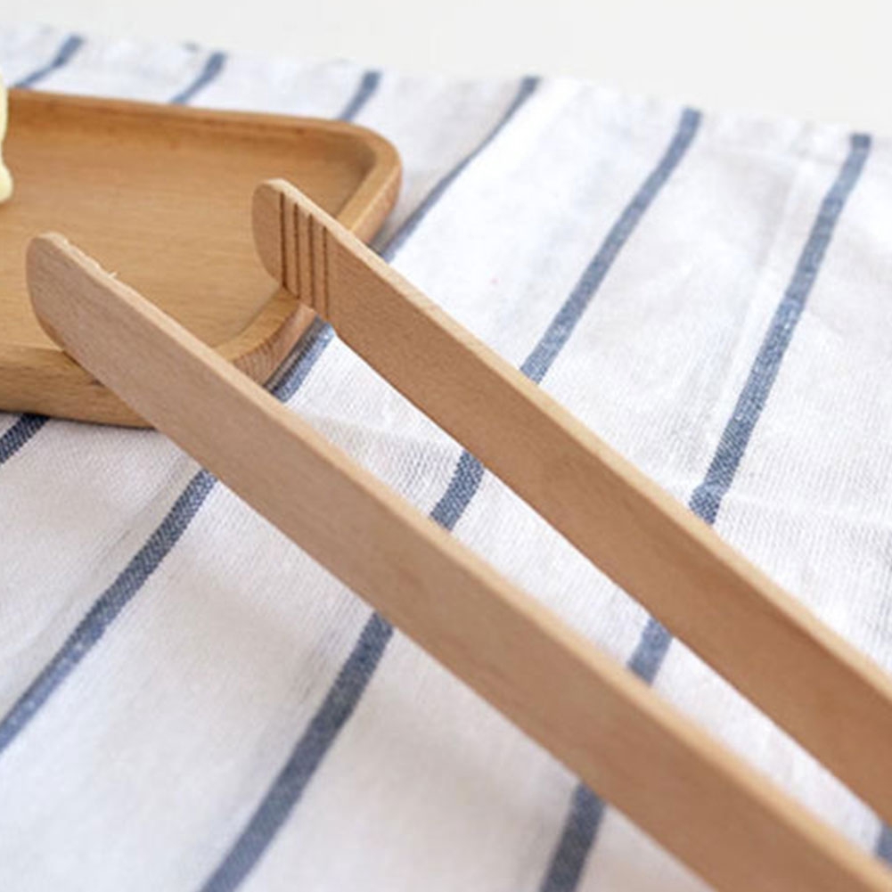 Wooden Food Clips Toast Tongs Toaster Bacon Clamp Sugar Ice Tea Tong ...