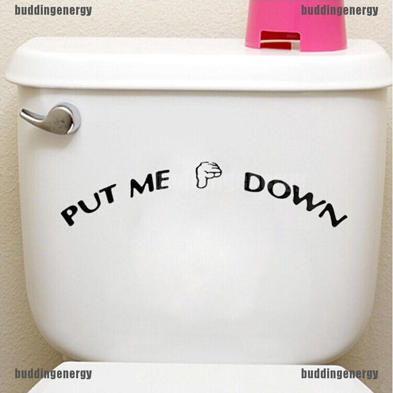 [Outdoor&Home]1X PUT ME DOWN Decal Bathroom Toilet Seat Sign Reminder ...