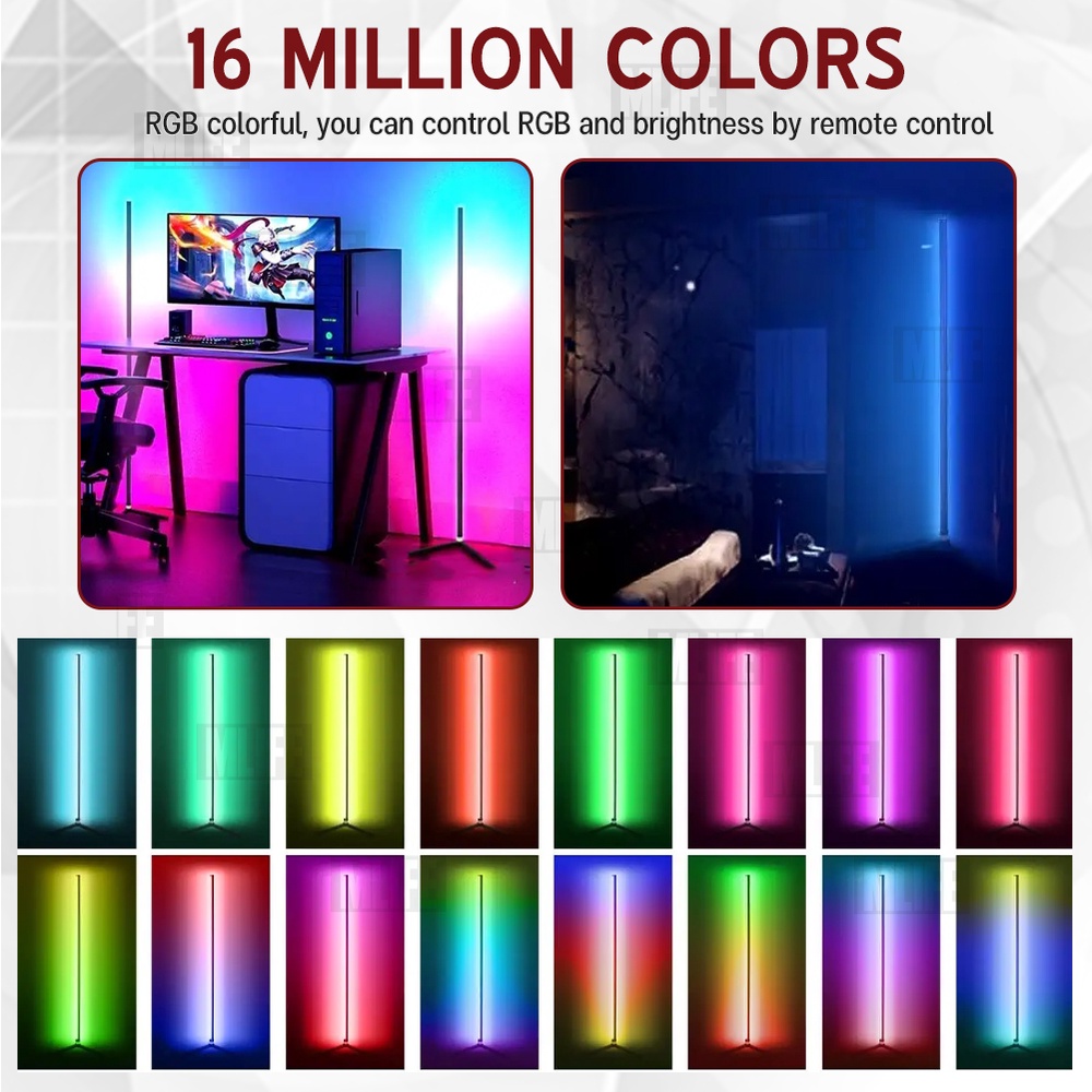 MLIFE - ไฟแต่งห้อง RGB ไฟ LED กระพริบตามจังหวะเพลง ไฟตั้งพื้น ไฟตั้ง ...