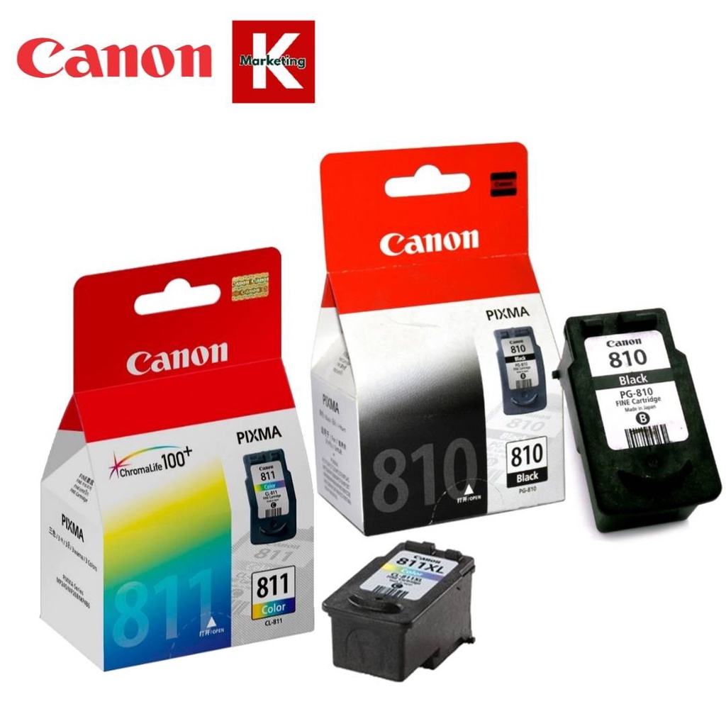 CANON PIXMA 810(BK) 811(Color) ตลับหมึกปริ้นเตอร์ อิงค์เจ็ท แท้ 100 ...