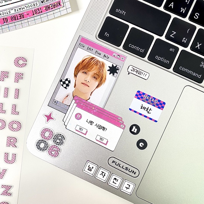 Korean Text - Retro UI Sticker สติกเกอร์ภาษาเกาหลี - seoulmate_sticker ...