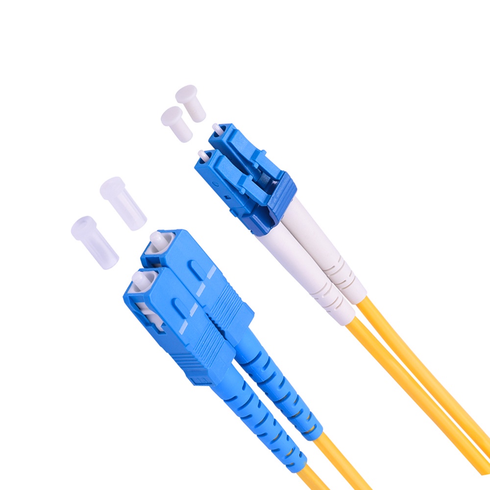 SCUPC-LCUPC Singlemode Duplex Fiber 3.0mm PVC Fiber optic jumper Fiber ...